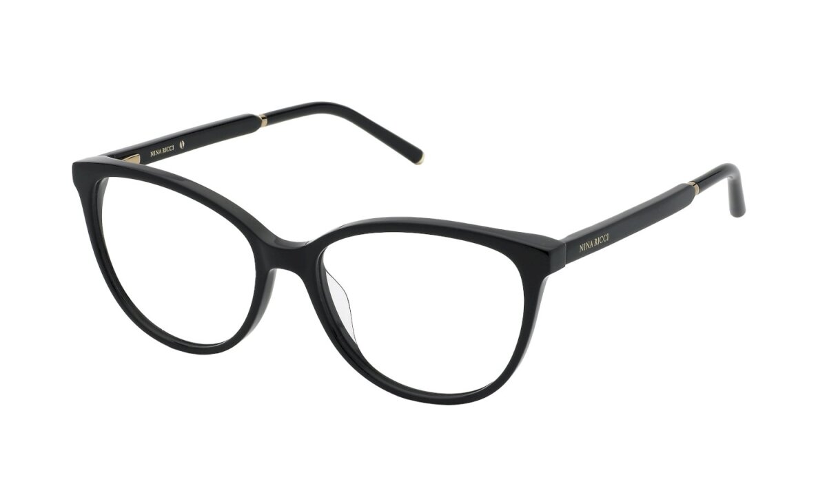 Nina Ricci Kobri VNR385 Shiny Black | Hochwertige Kunststoffbrille, 199 ...